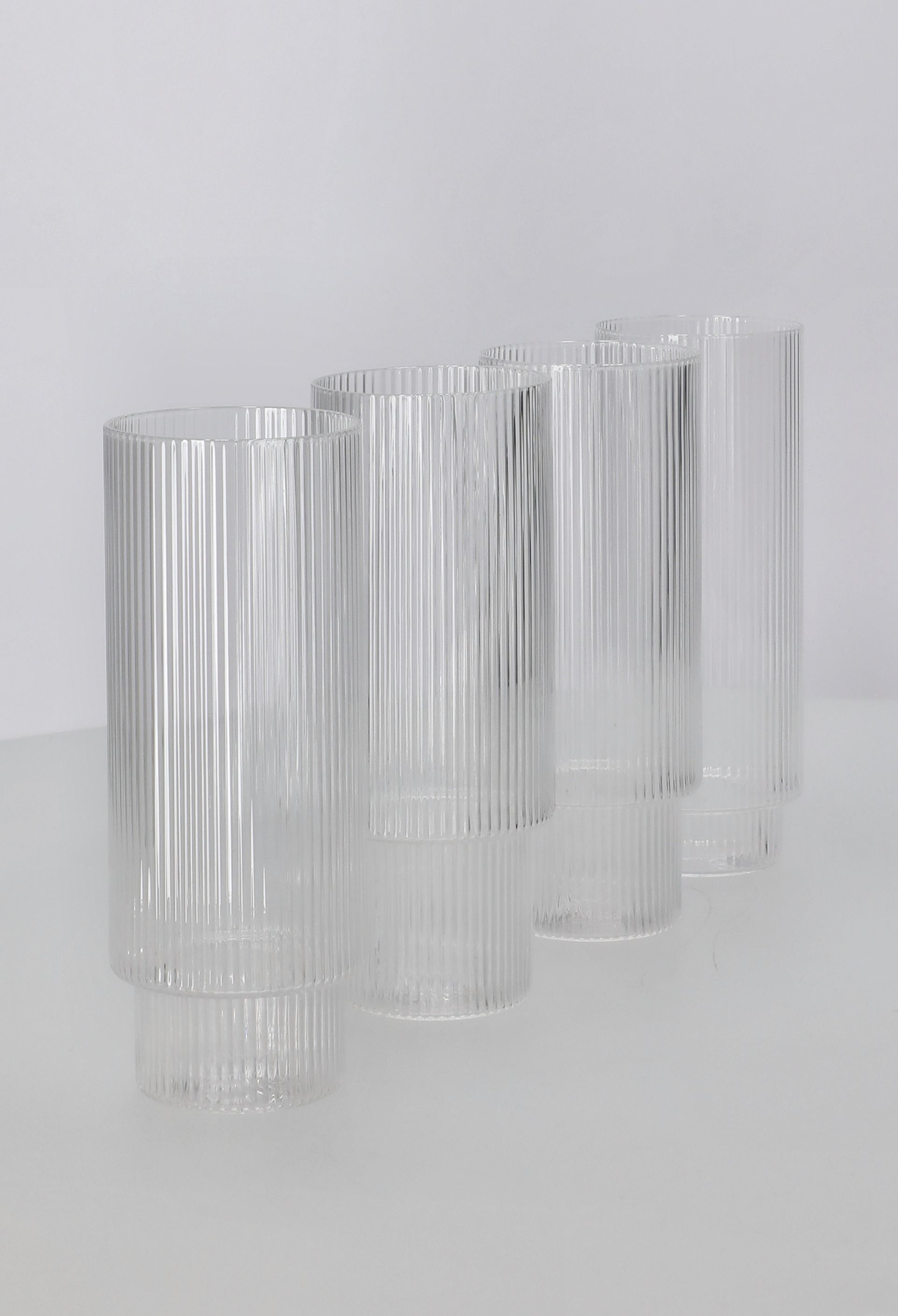 Ripple glass, long, clear | Franckly