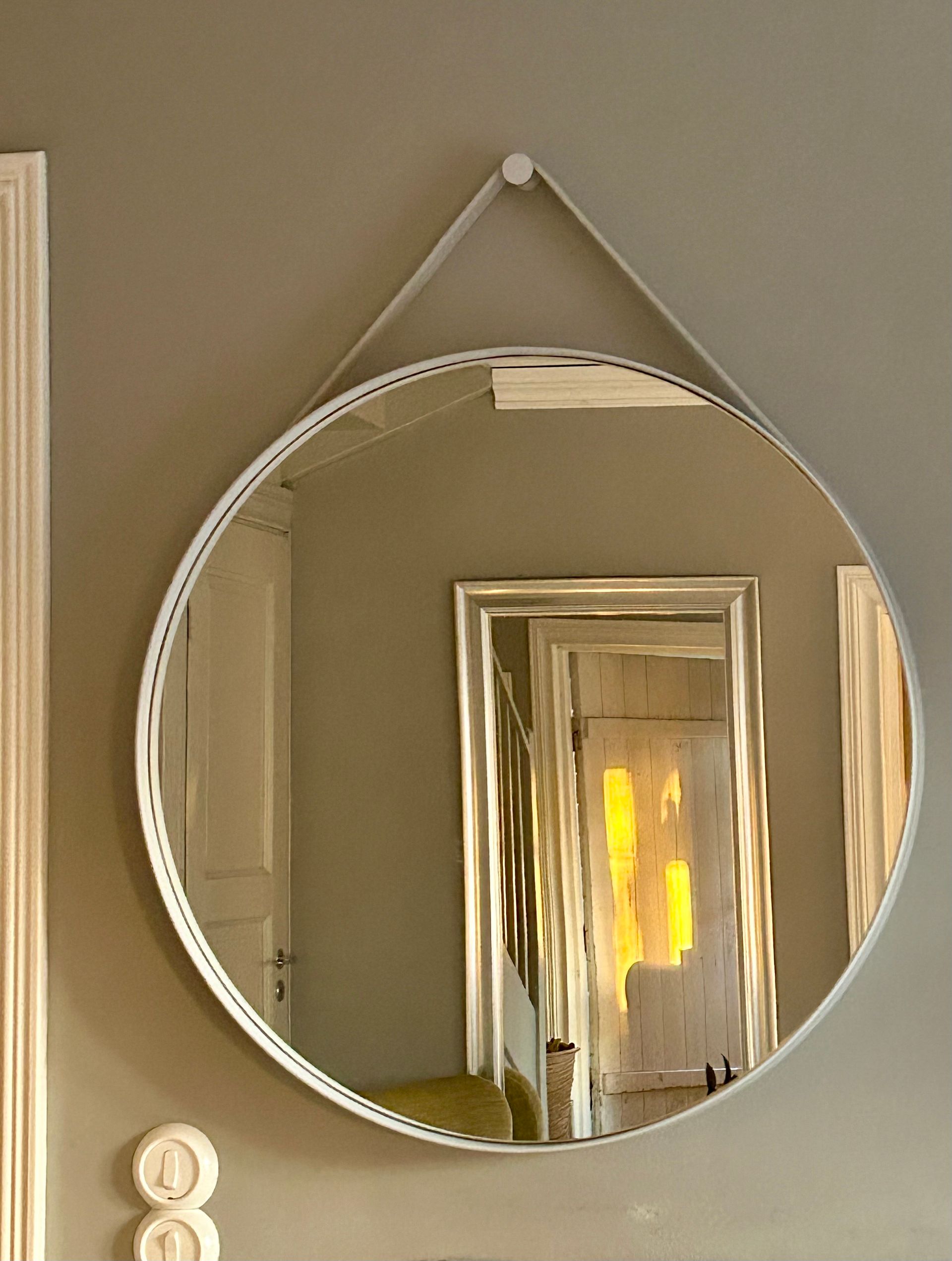 Strap mirror, No 1, large, grey | Franckly