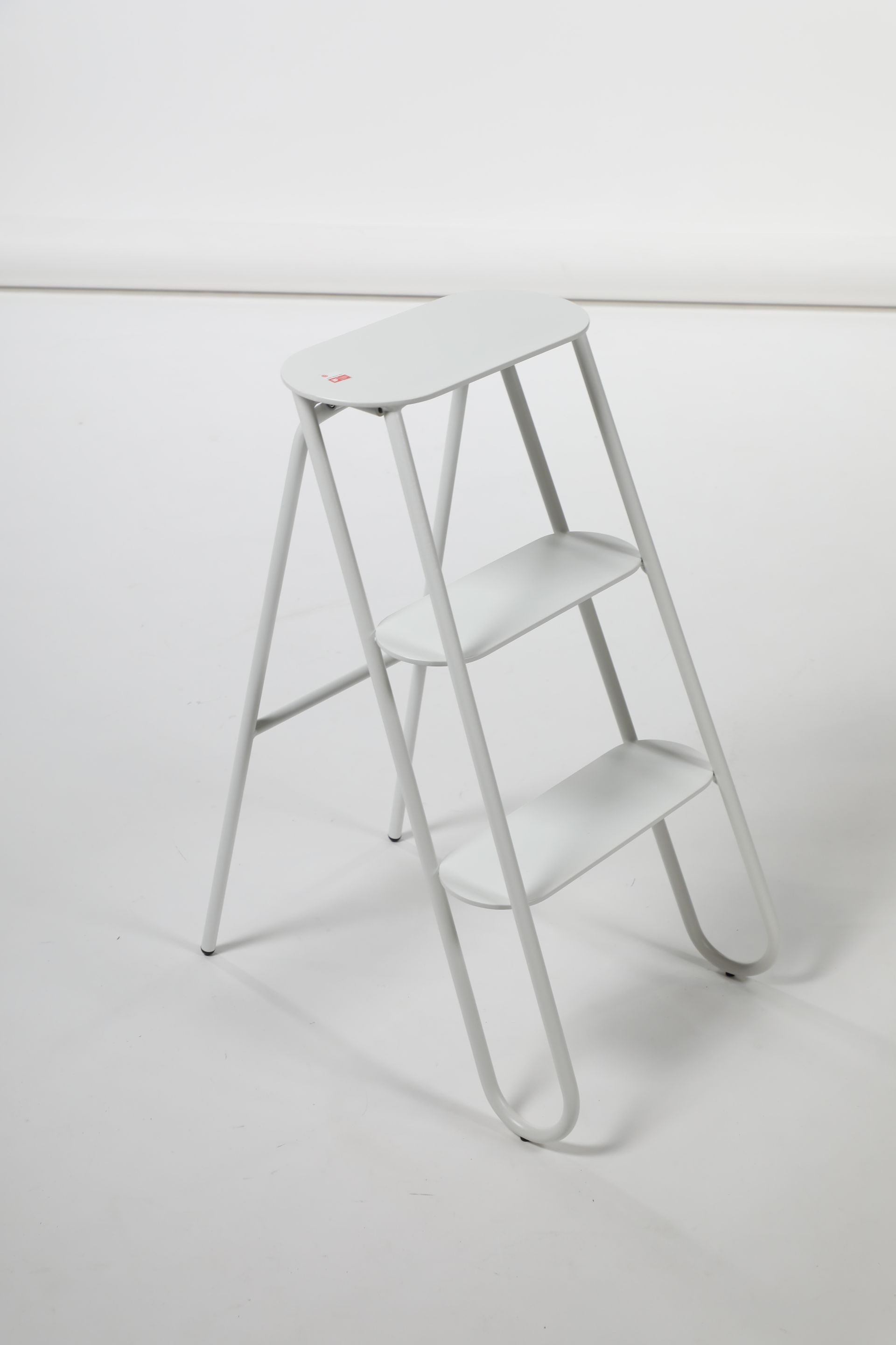 Bukto step ladder, 3-steps, white | Franckly