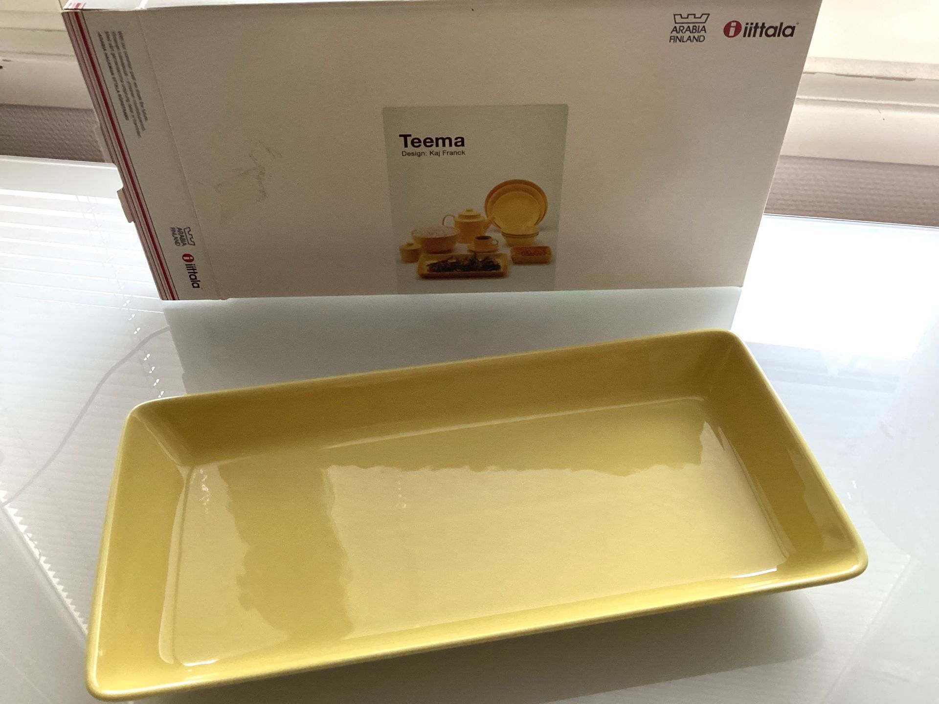 Teema dish 16x37 cm, yellow | Franckly