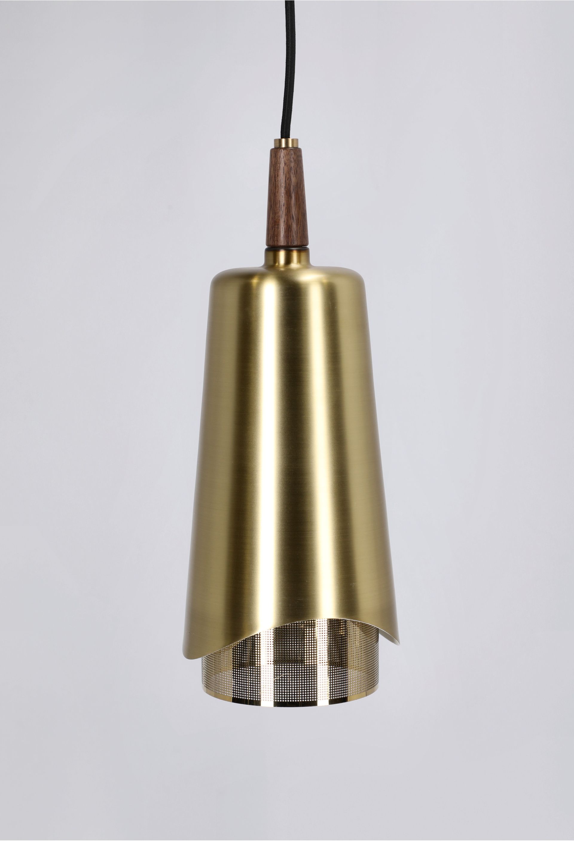 Umanoff pendant, brass - walnut | Franckly