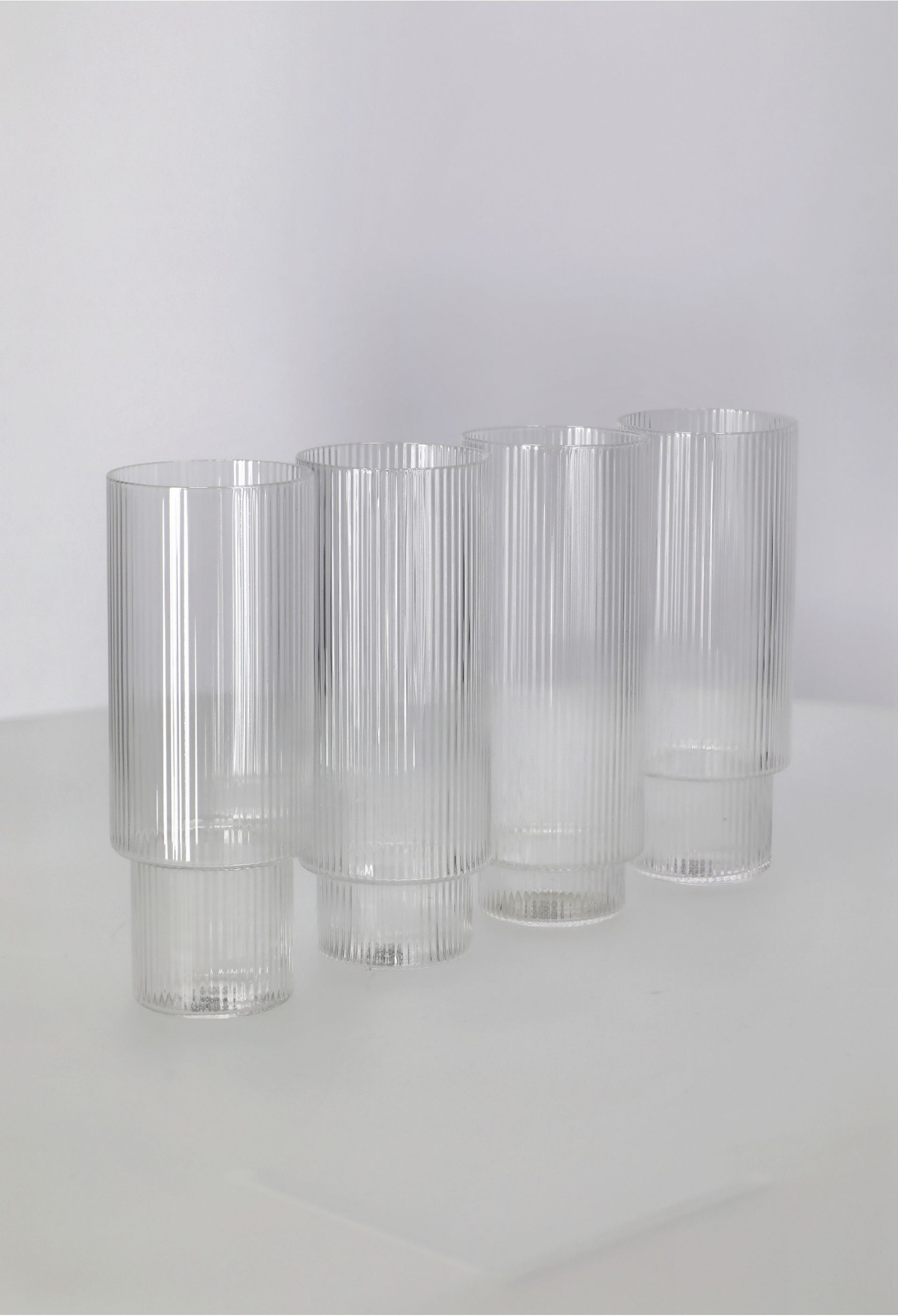 Ripple glass, long, clear | Franckly