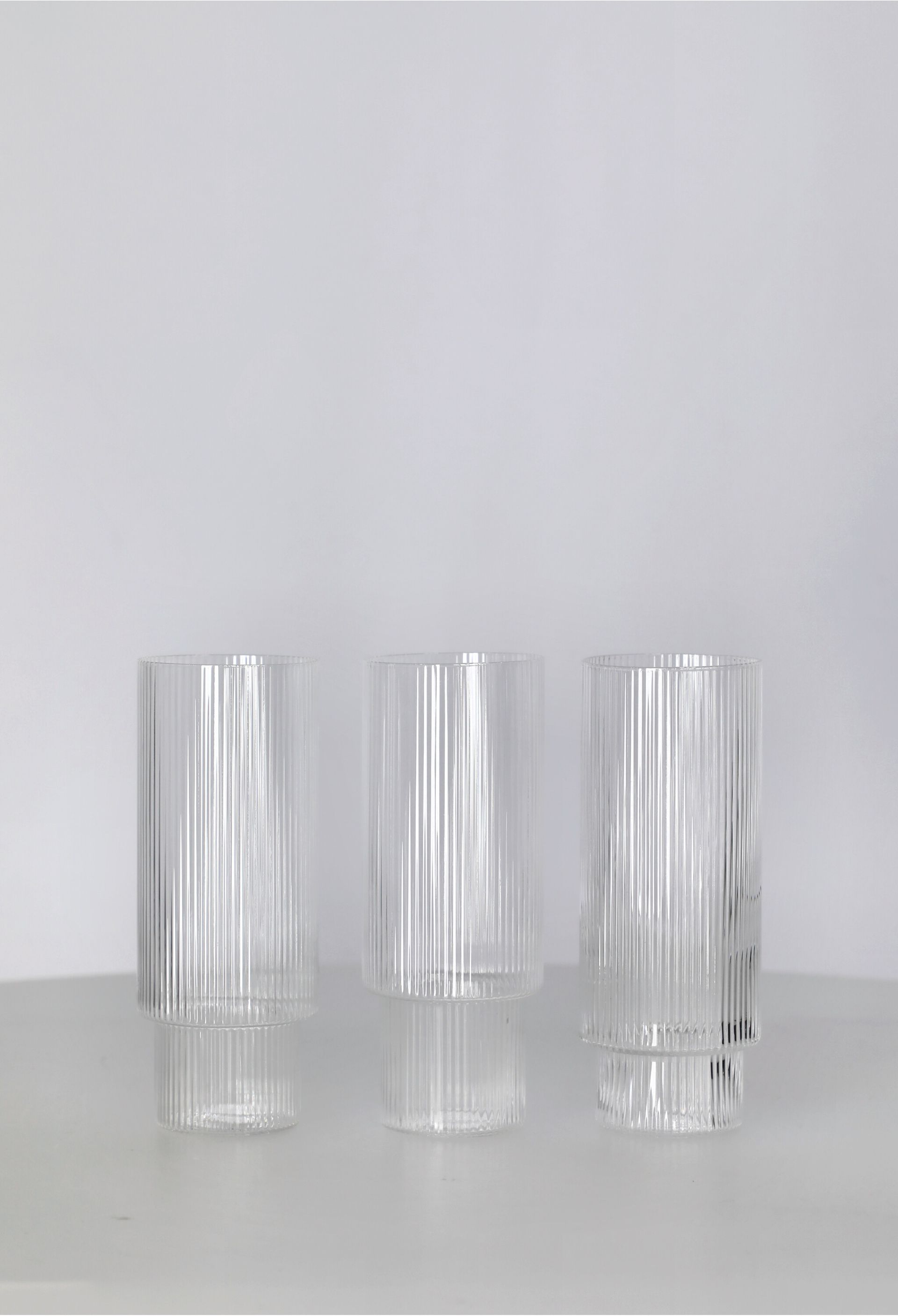 Ripple glass, long, clear | Franckly