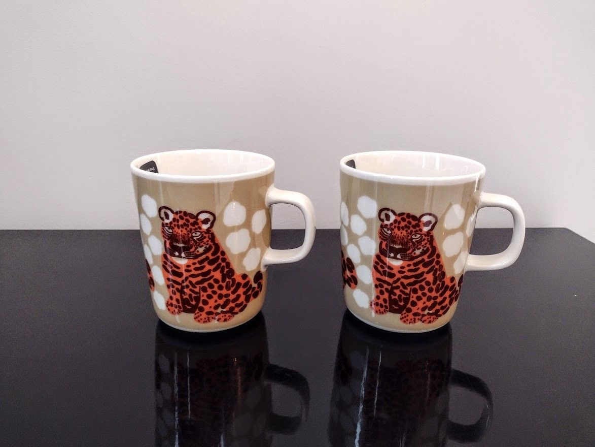 Oiva - Kaksoset muki 2,5 dl, beige - oranssi - ruskea | Franckly