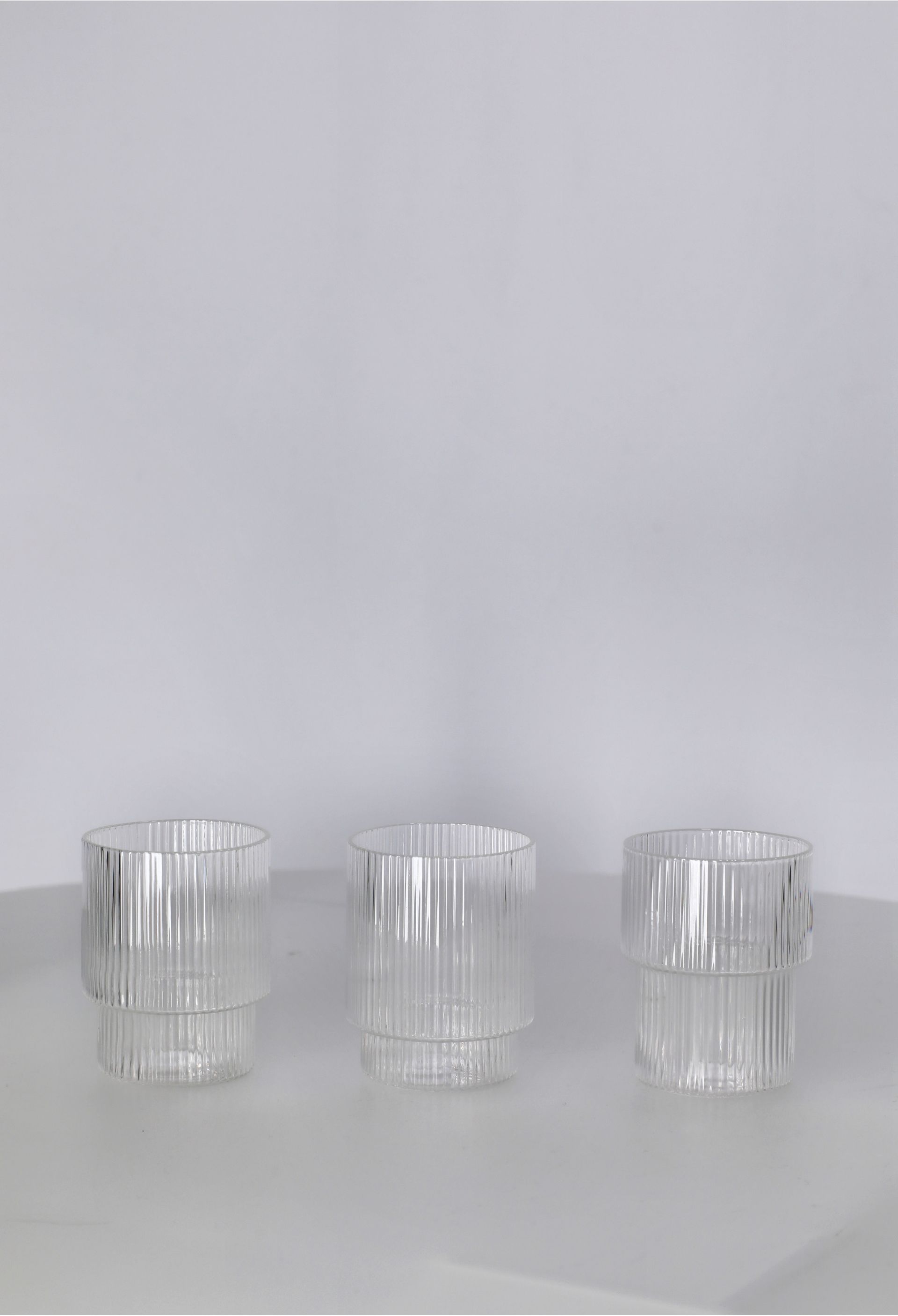 Ripple glass, clear, 3 pcs | Franckly
