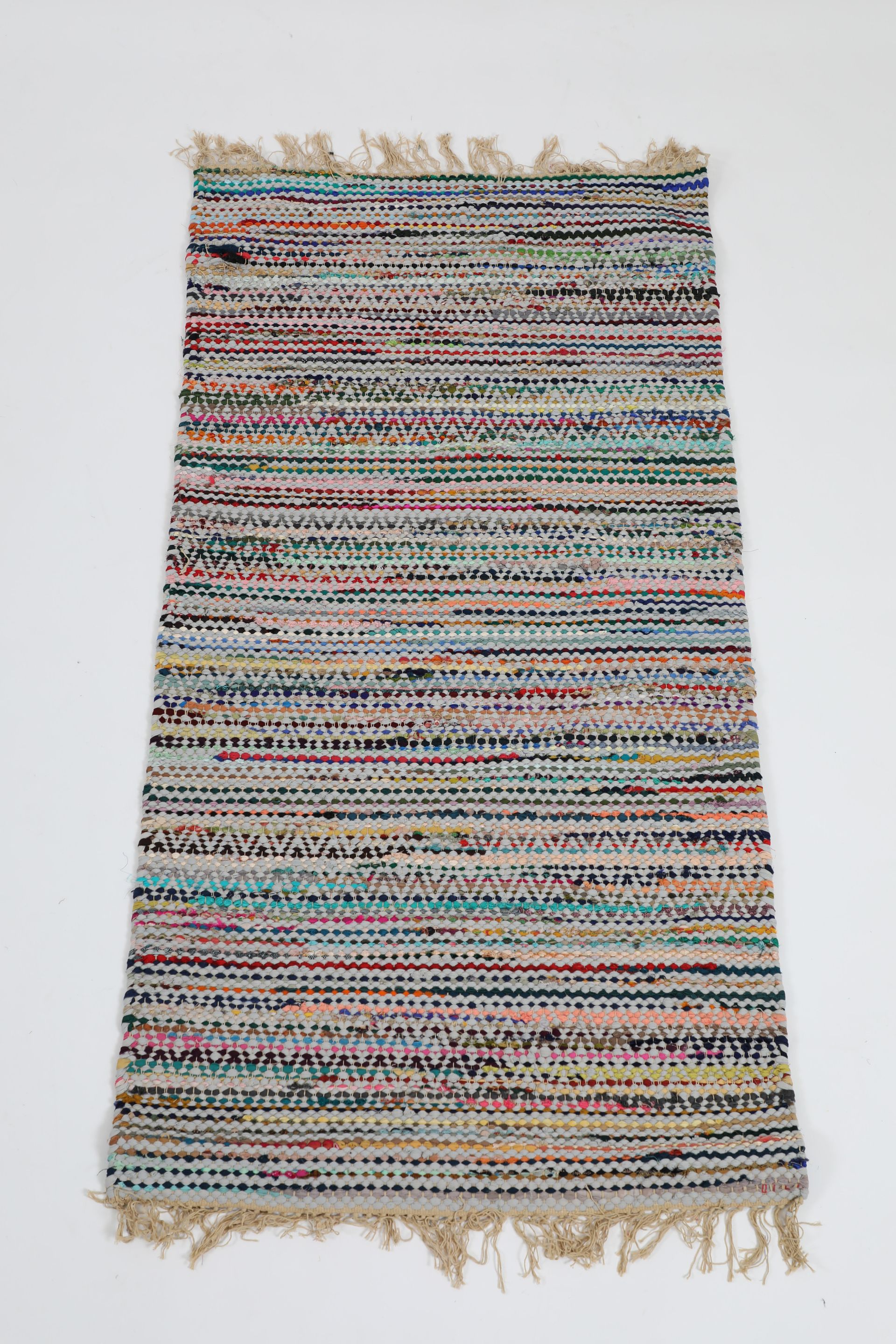 Kuhmo rag rug, grey - multicolour | Franckly