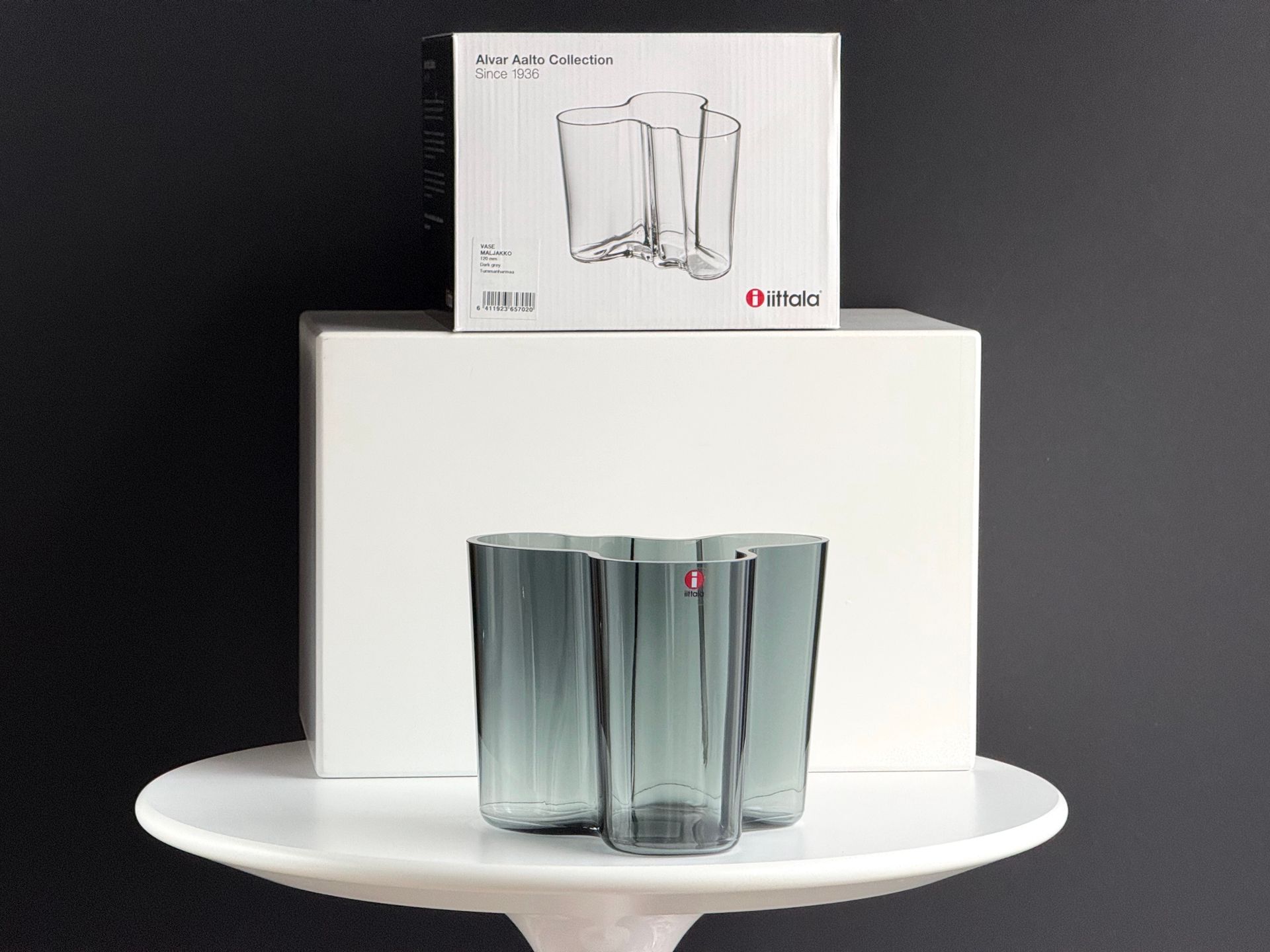Iittala Aalto vase 120 mm, dark grey | Franckly