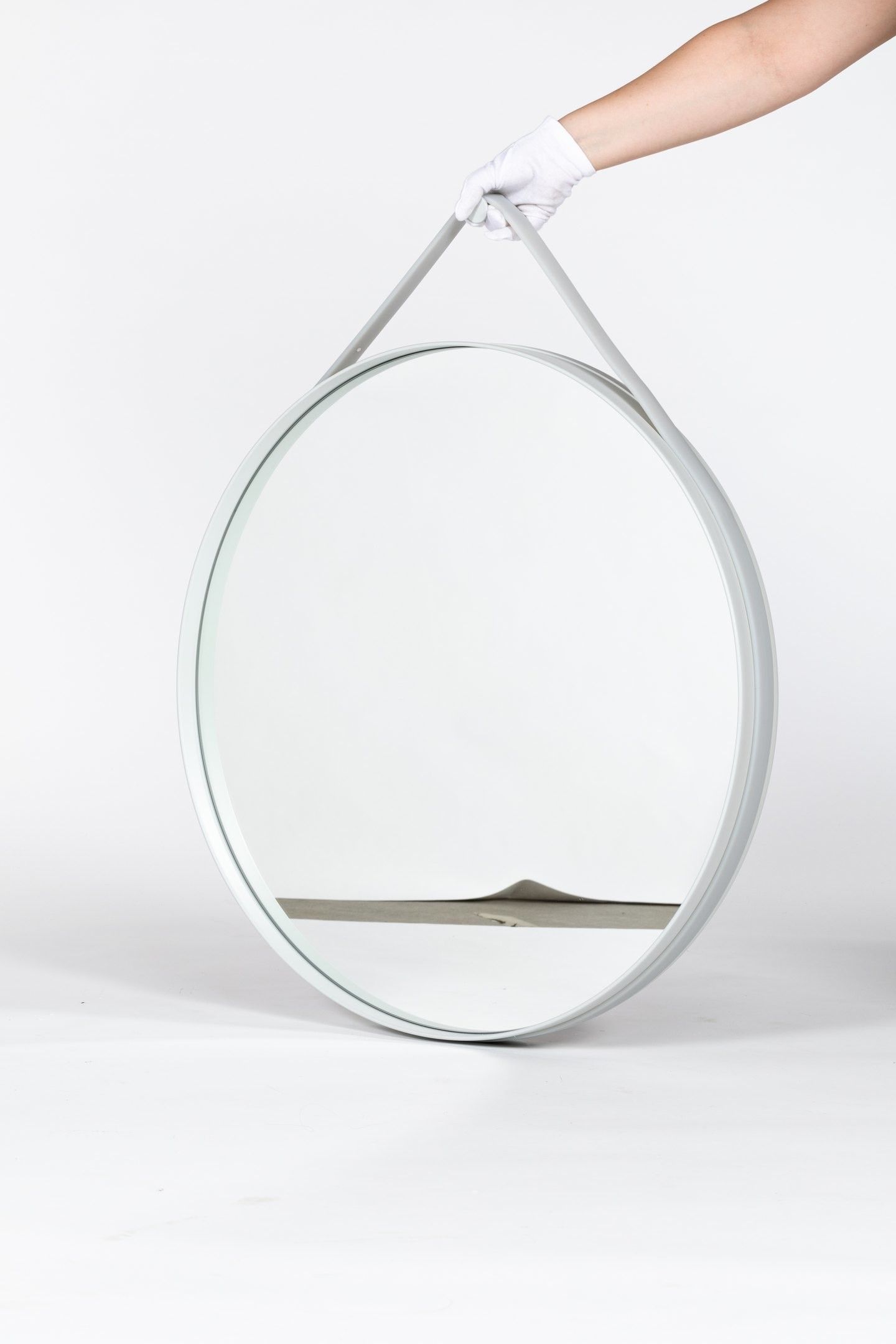 Strap mirror large, grey | Franckly