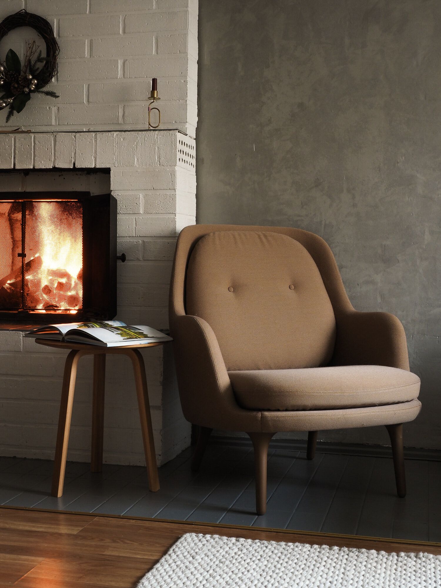 JH4 Fri easy chair, beige - orange | Franckly