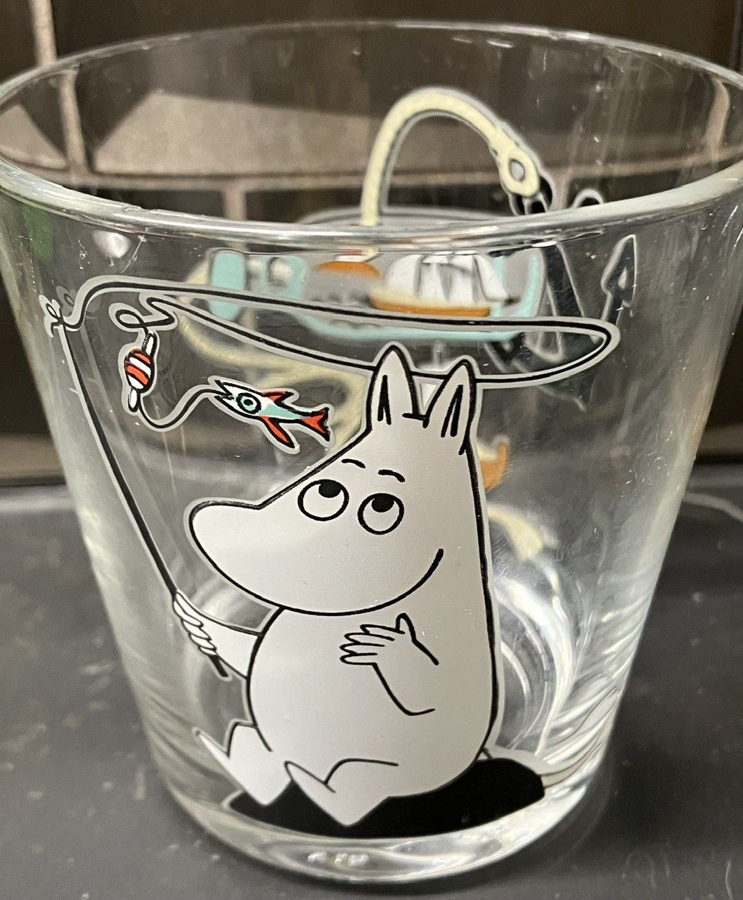 Moomin drinking glass 21 cl, Moomin on the hook | Franckly