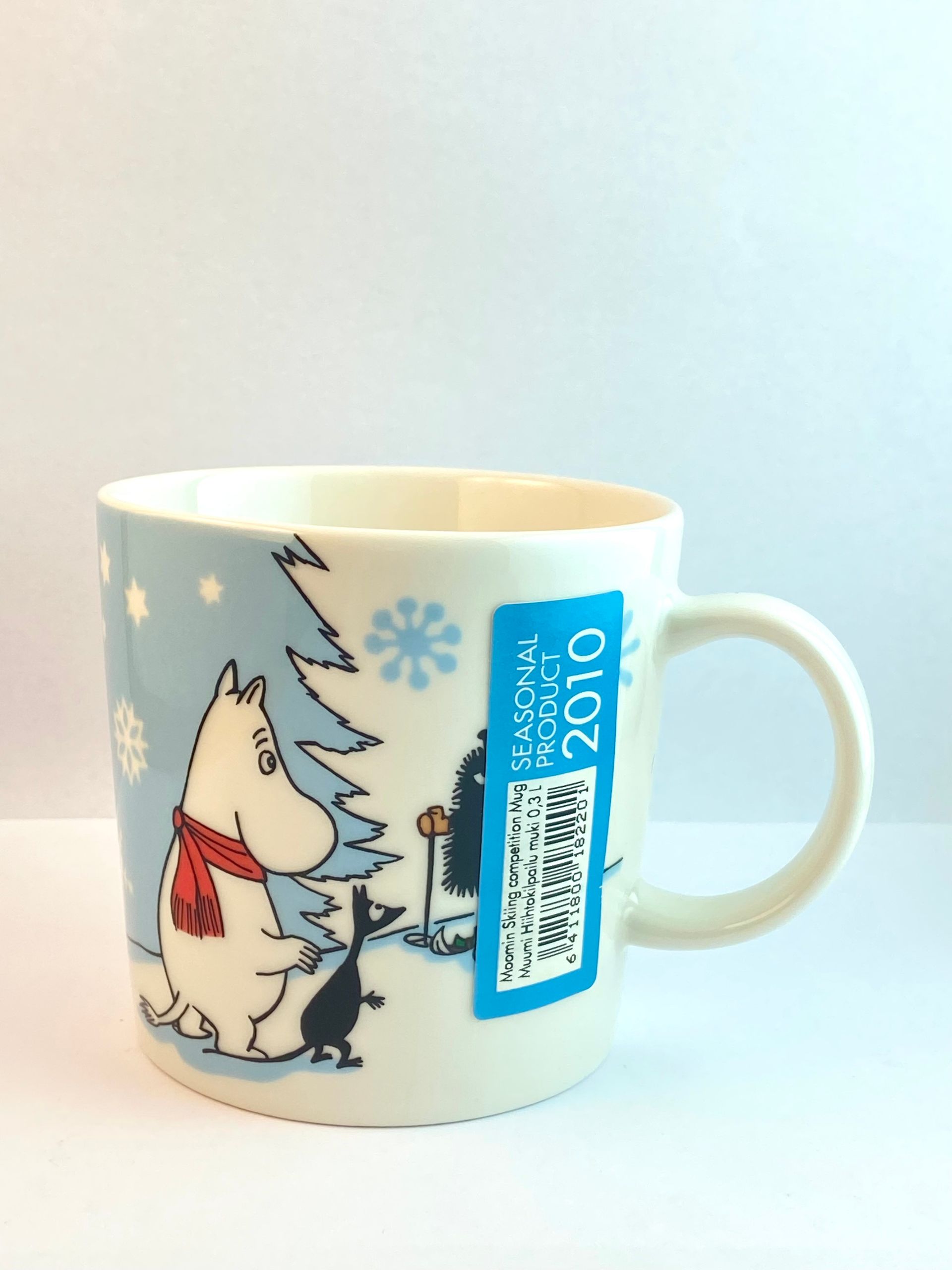 Moomin mug, Skiing Competition, light blue | Franckly