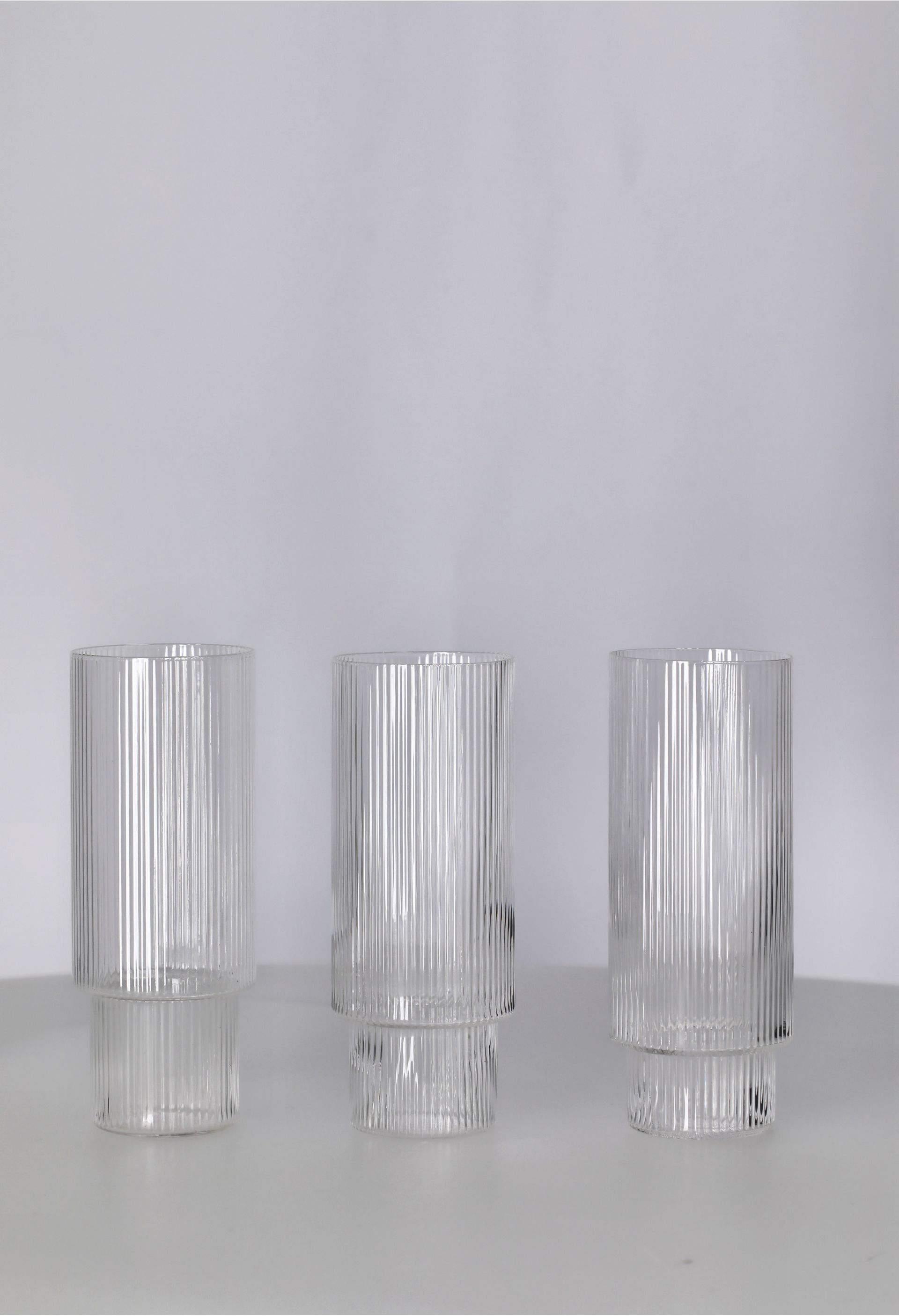 Ripple glass, long, clear | Franckly