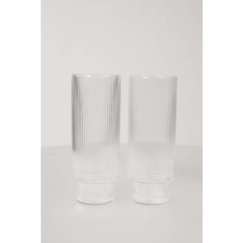Ripple glass, long, clear | Franckly