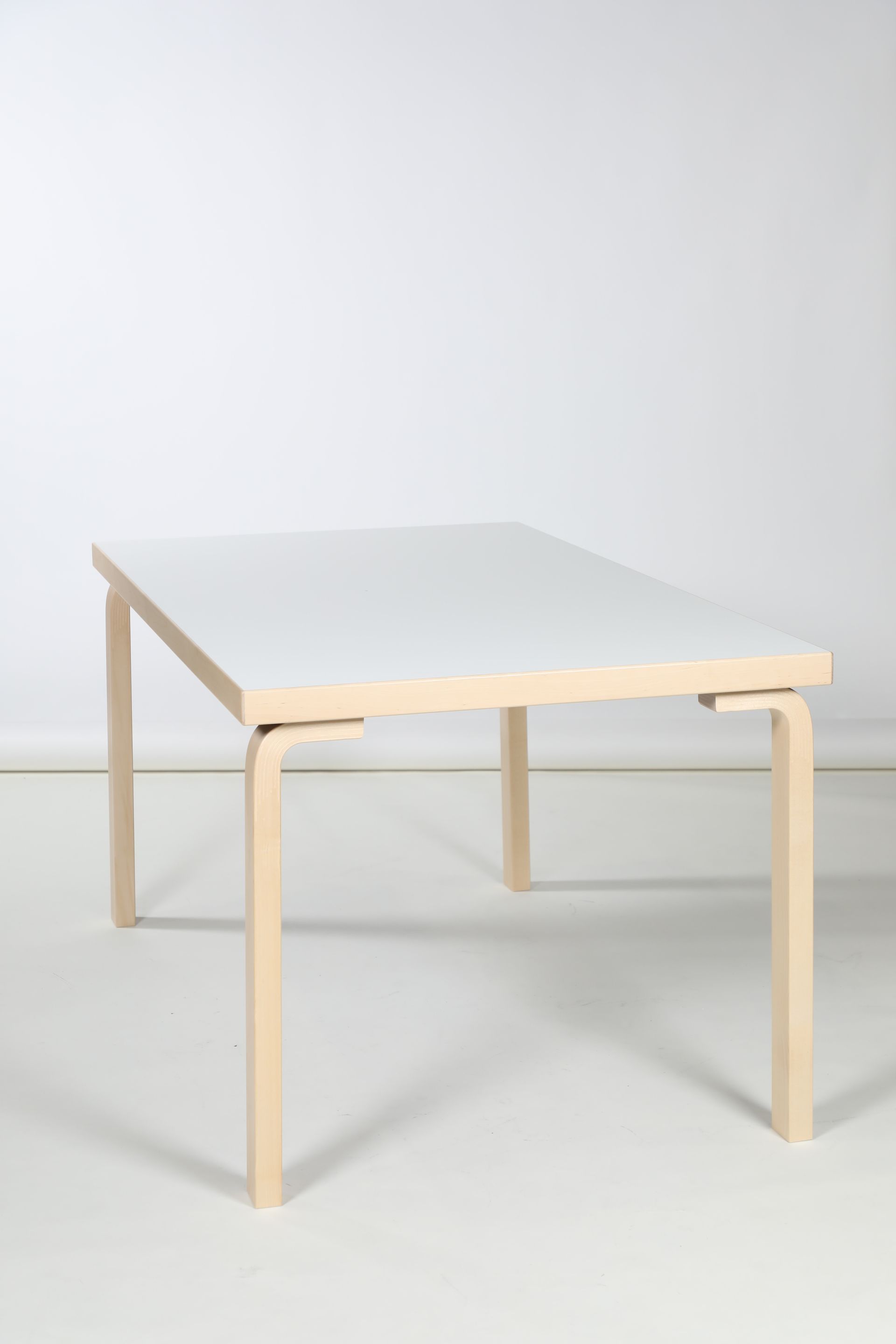 Aalto table 82A, birch - white laminate | Franckly
