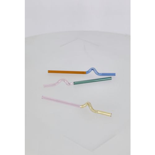 Sip Spiral straws, 3 pcs, glass | Franckly