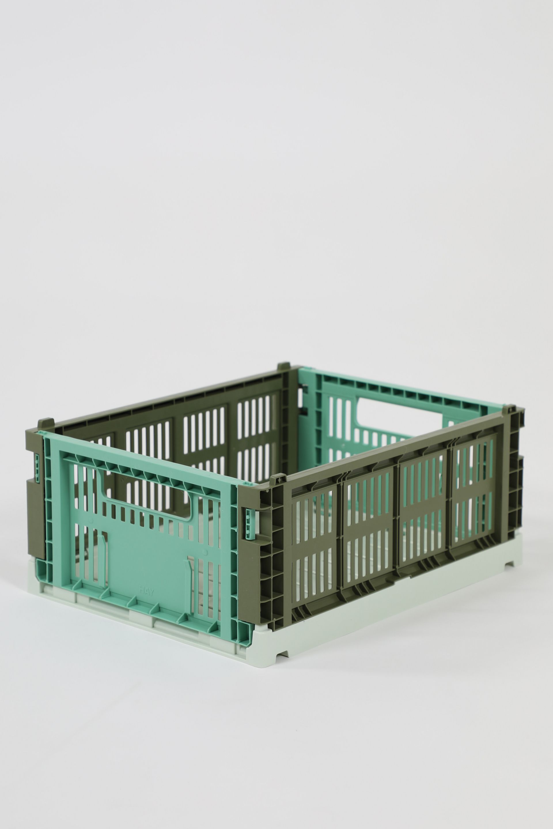 Colour Crate Mix, M, recycled plastic, olive - dark mint | Franckly