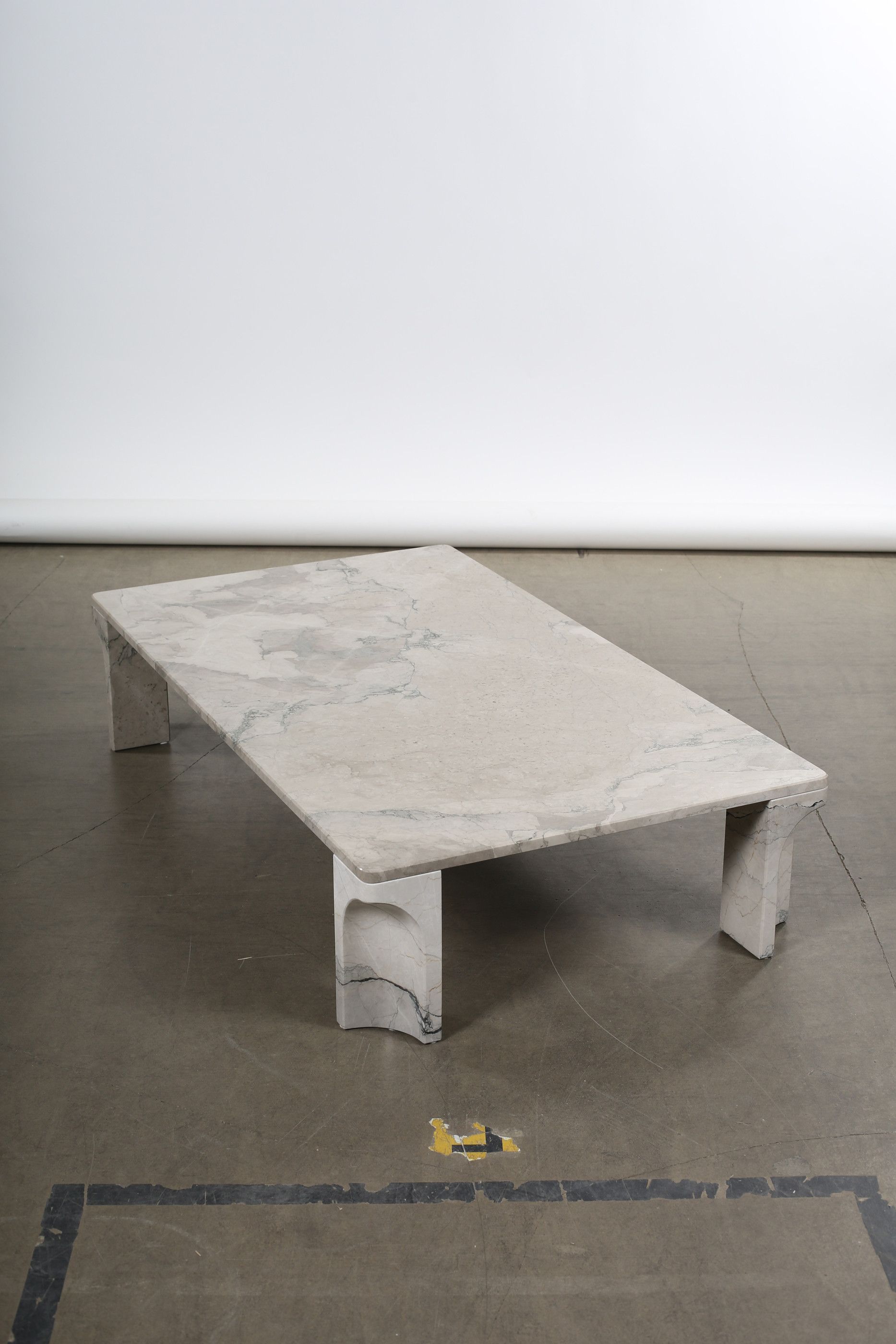 Doric coffee table, 140 x 80 cm, electric grey limestone | Franckly