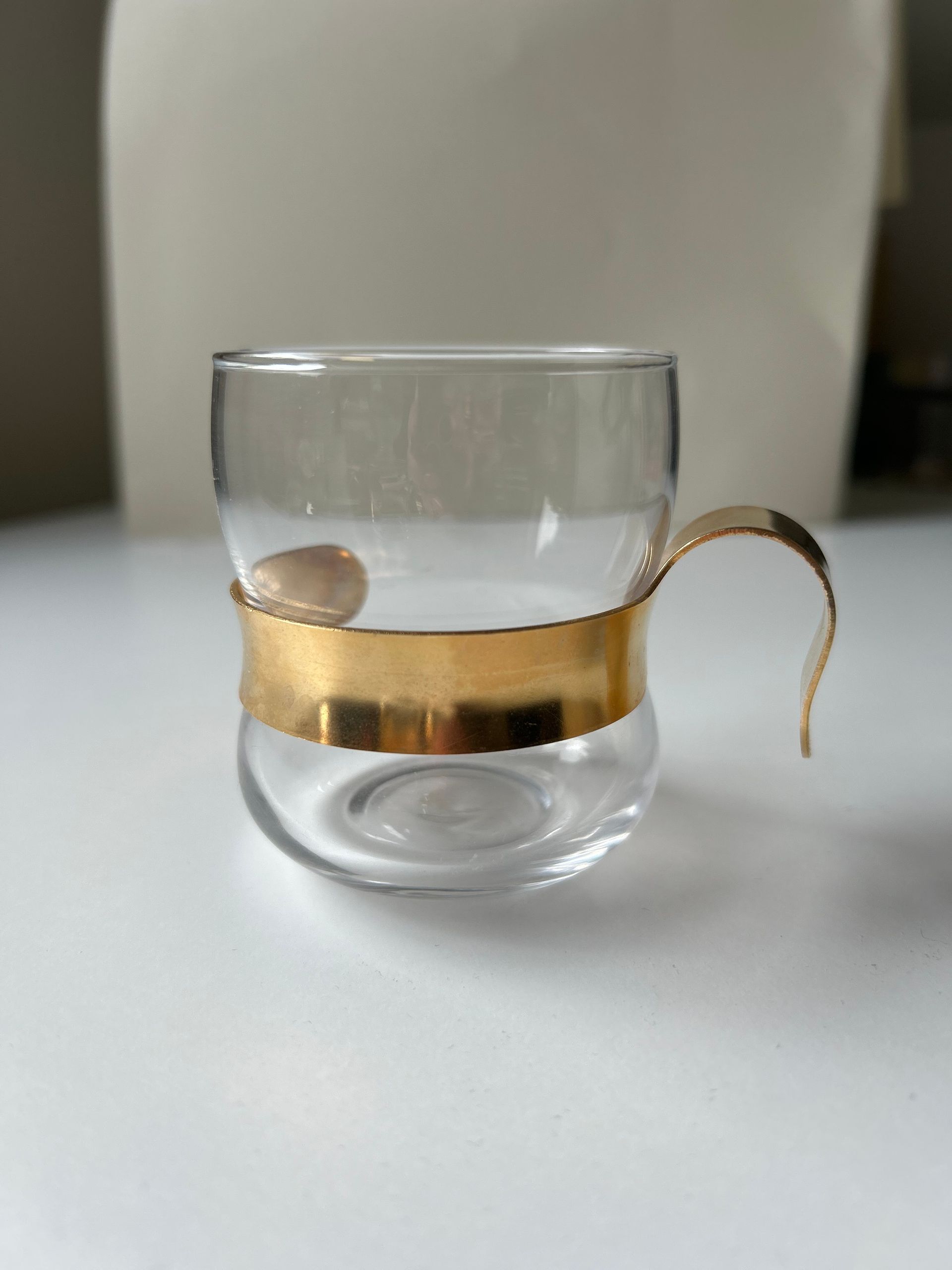 Paula glass 14 cl, gold | Franckly