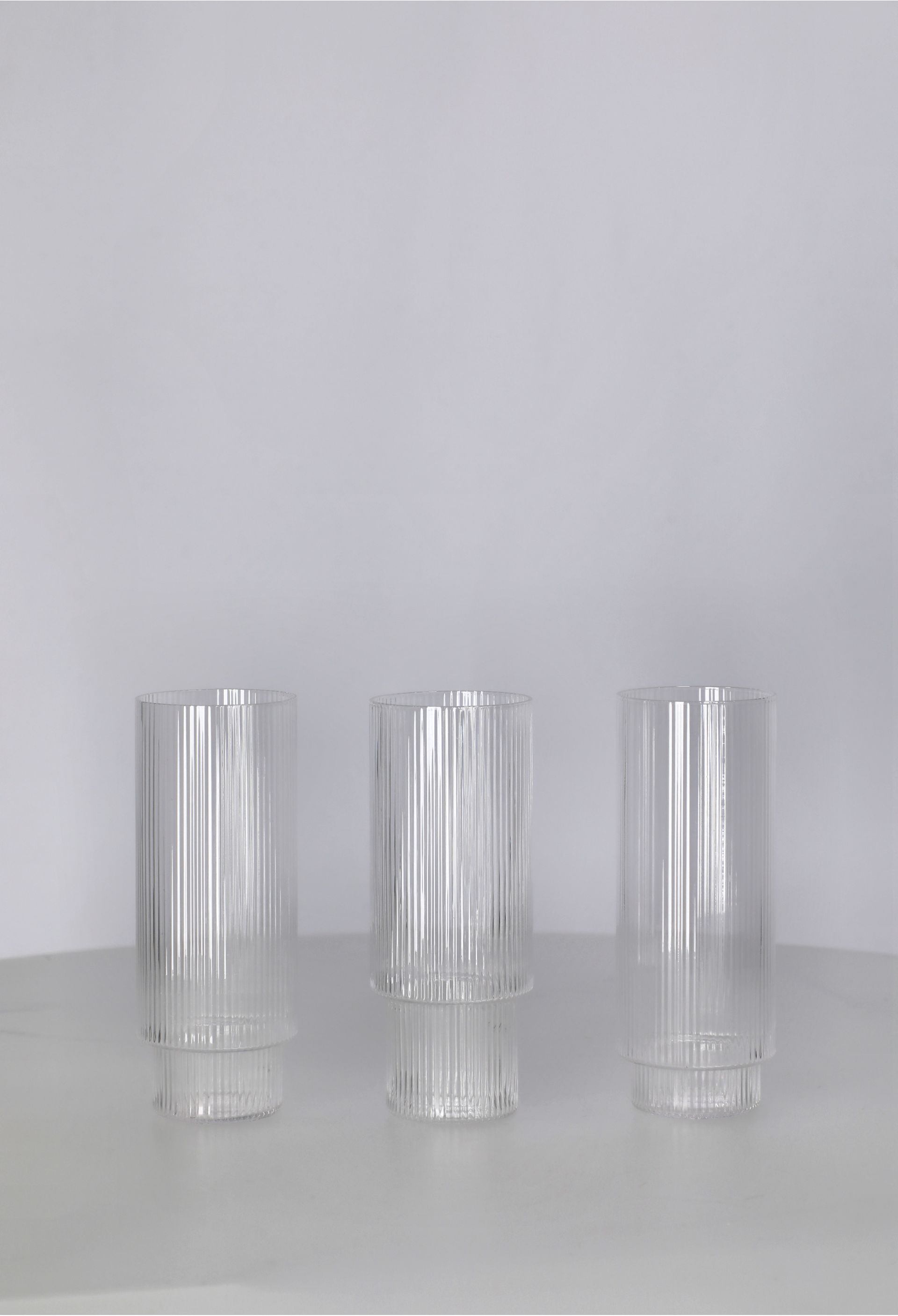 Ripple glass, long, clear | Franckly