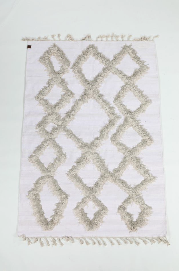 Tie rug 140 x 200 cm, grey | Franckly