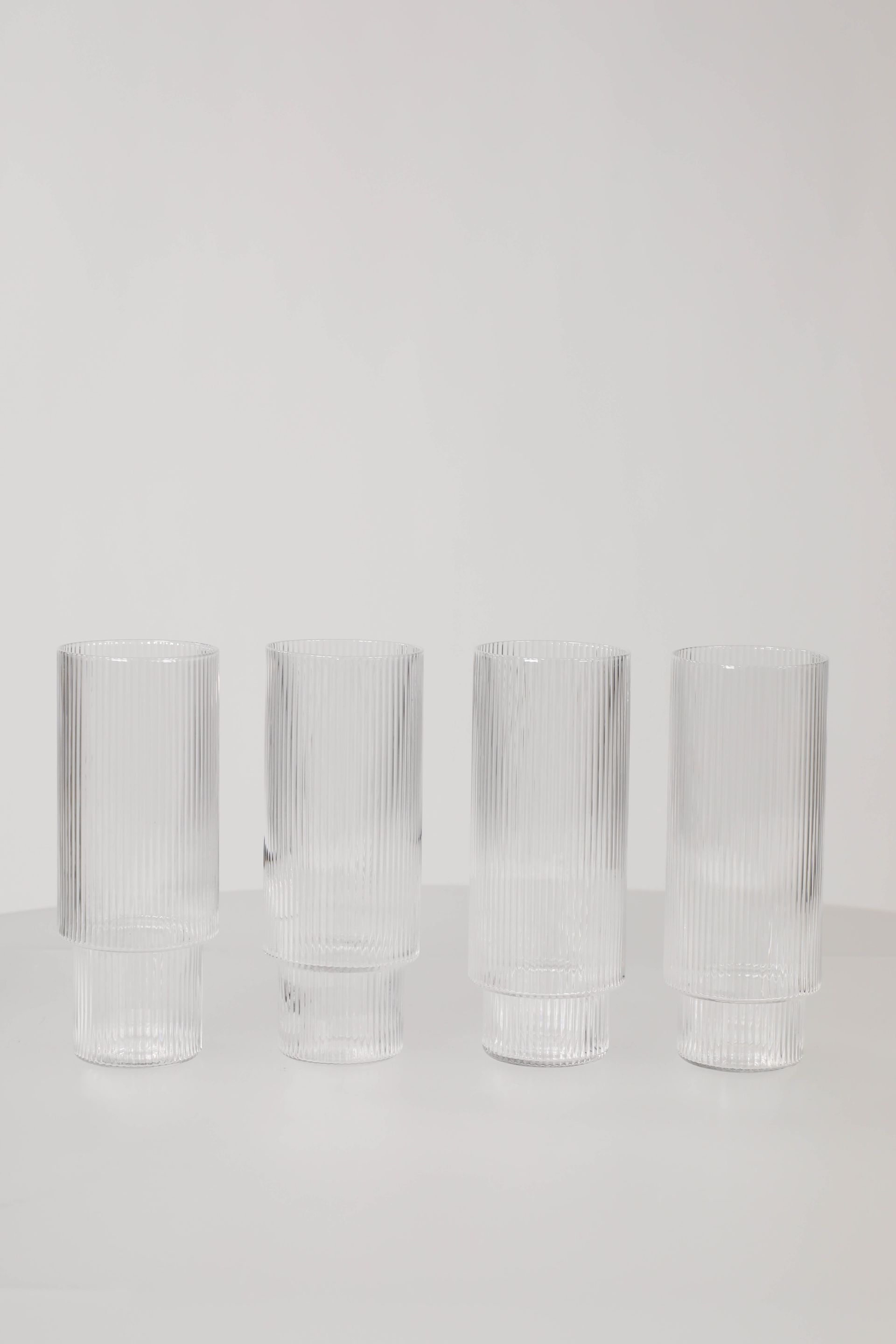 Ripple glass, long, clear | Franckly