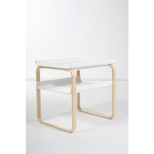 Aalto side table 915, white - birch | Franckly