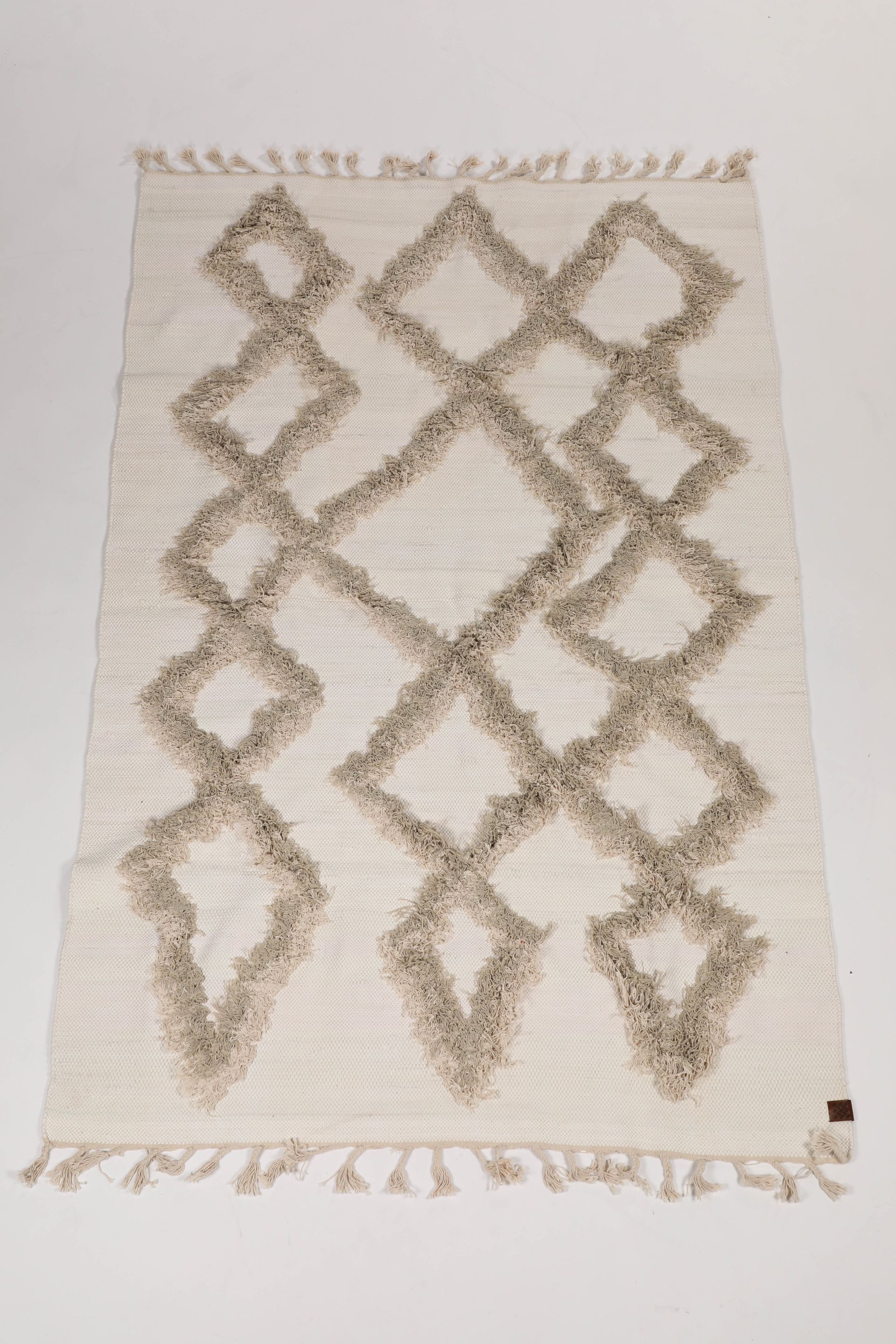 Tie rug 140 x 200 cm, grey | Franckly