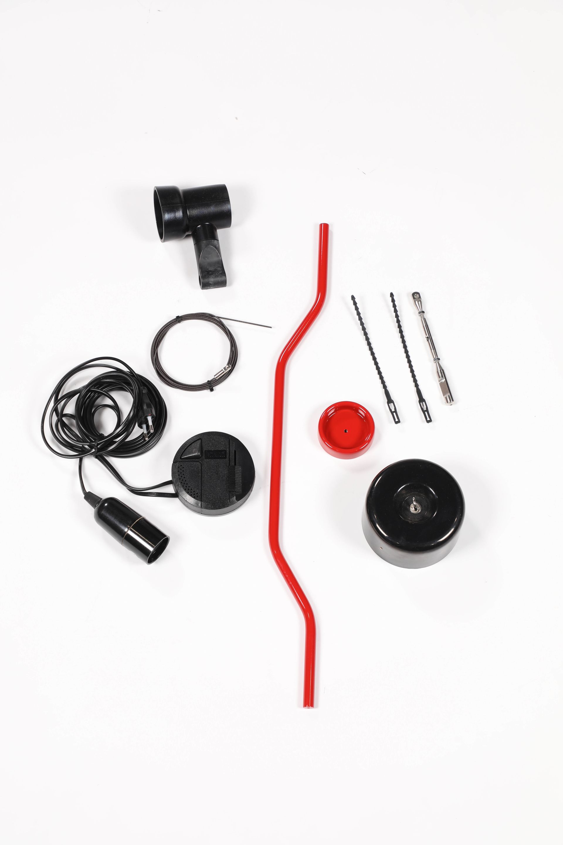 Parentesi floor lamp, red, dimmable | Franckly