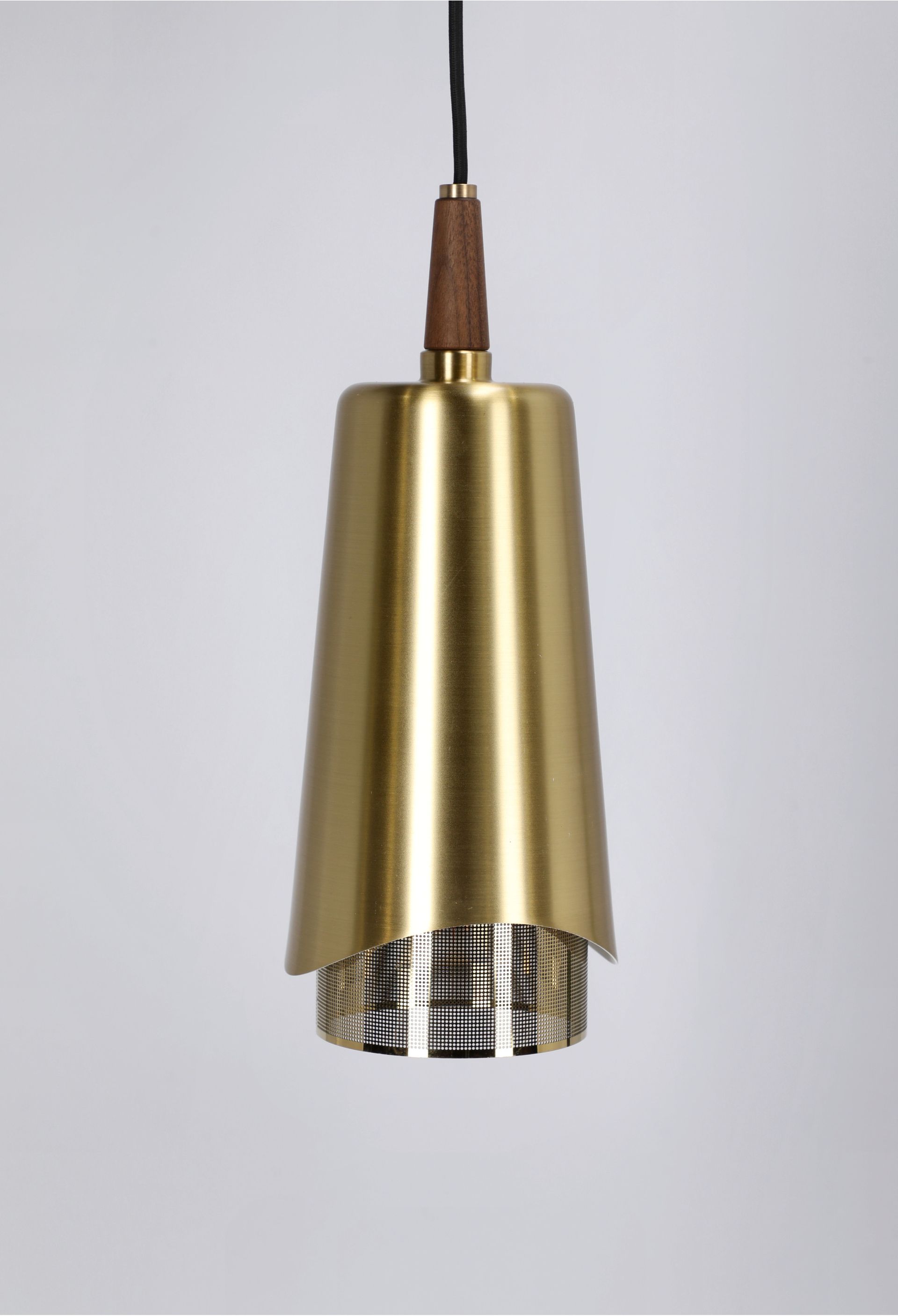 Umanoff pendant, brass - walnut | Franckly