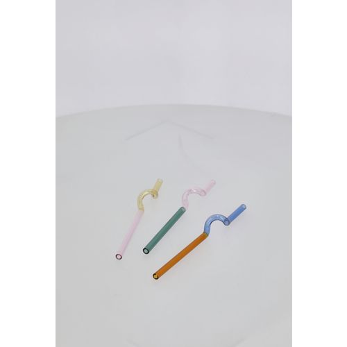 Sip Spiral straws, 3 pcs, glass | Franckly