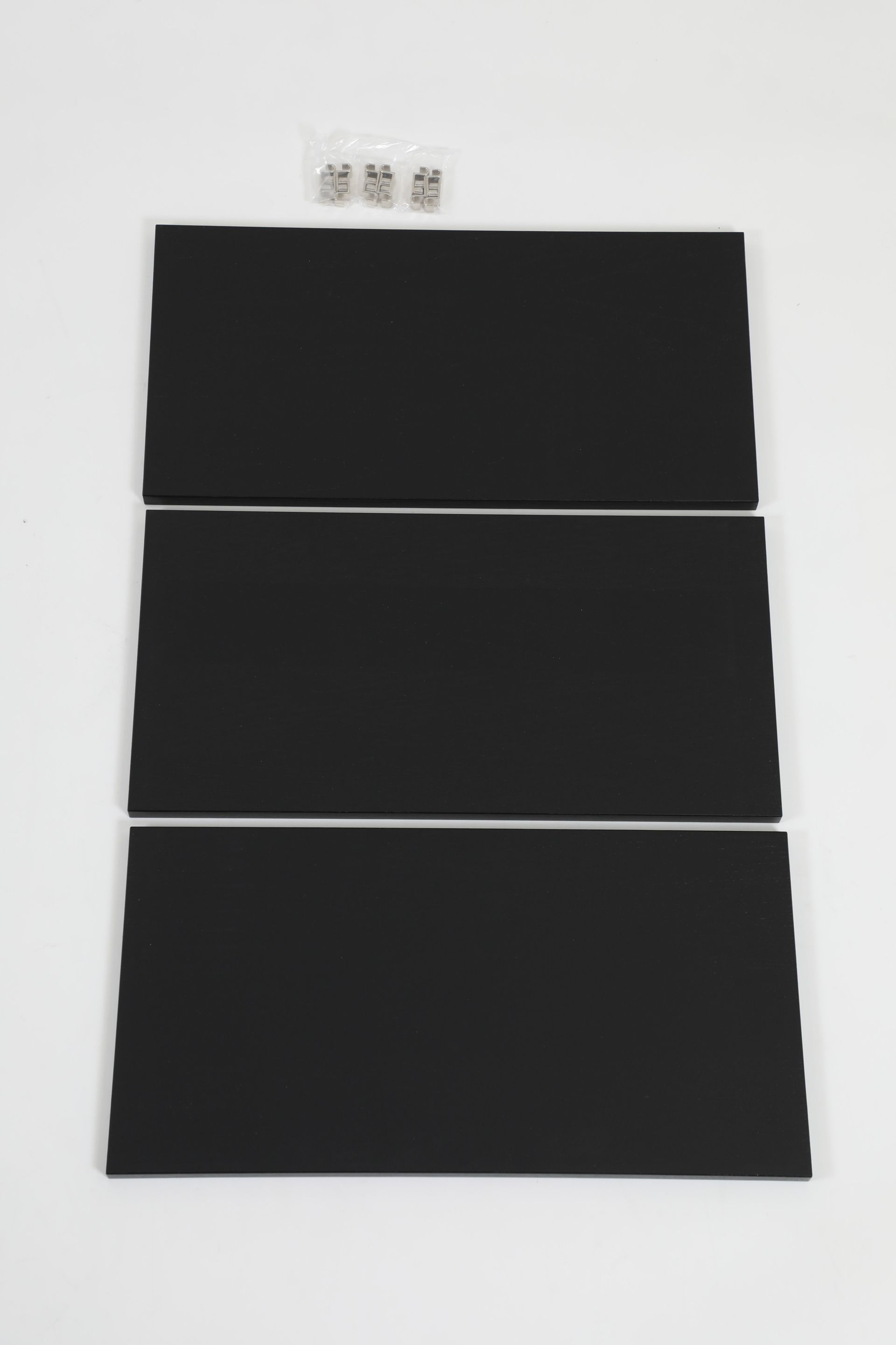 String shelf 58 x 30 cm, black stained ash | Franckly