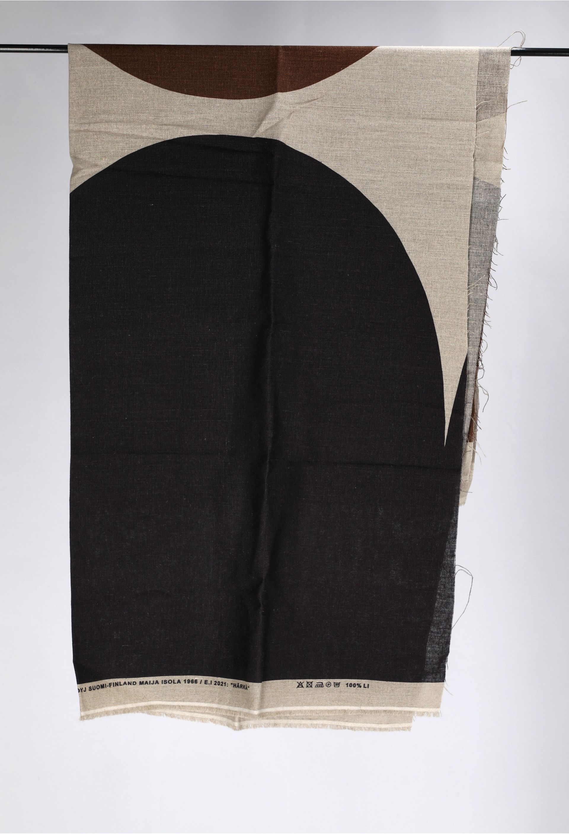 Ox linen fabric, linen - charcoal - brown, 1 meter | Franckly