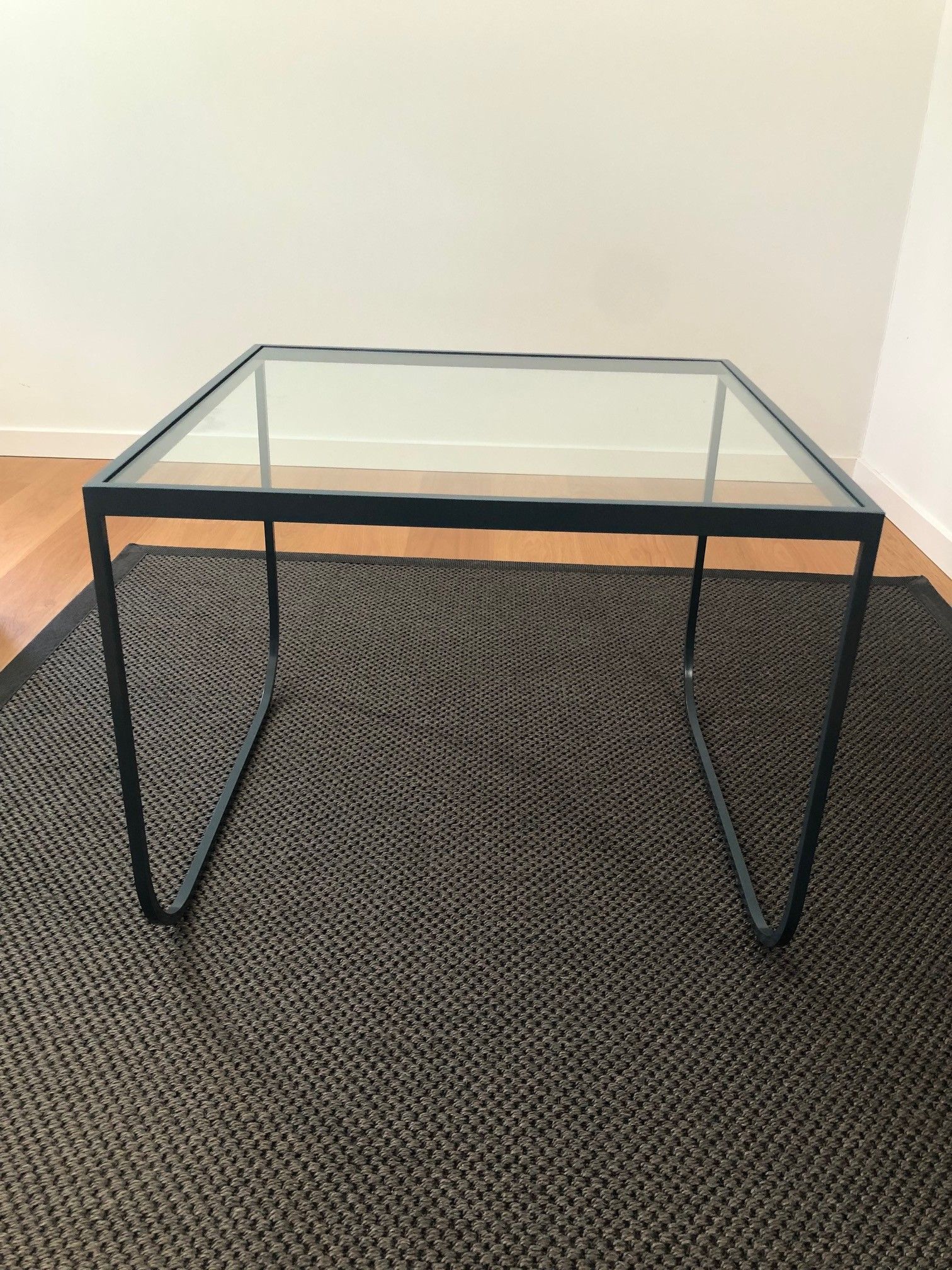Asplund Tati coffee table, 63.5 cm, high, blue - clear glass | Franckly
