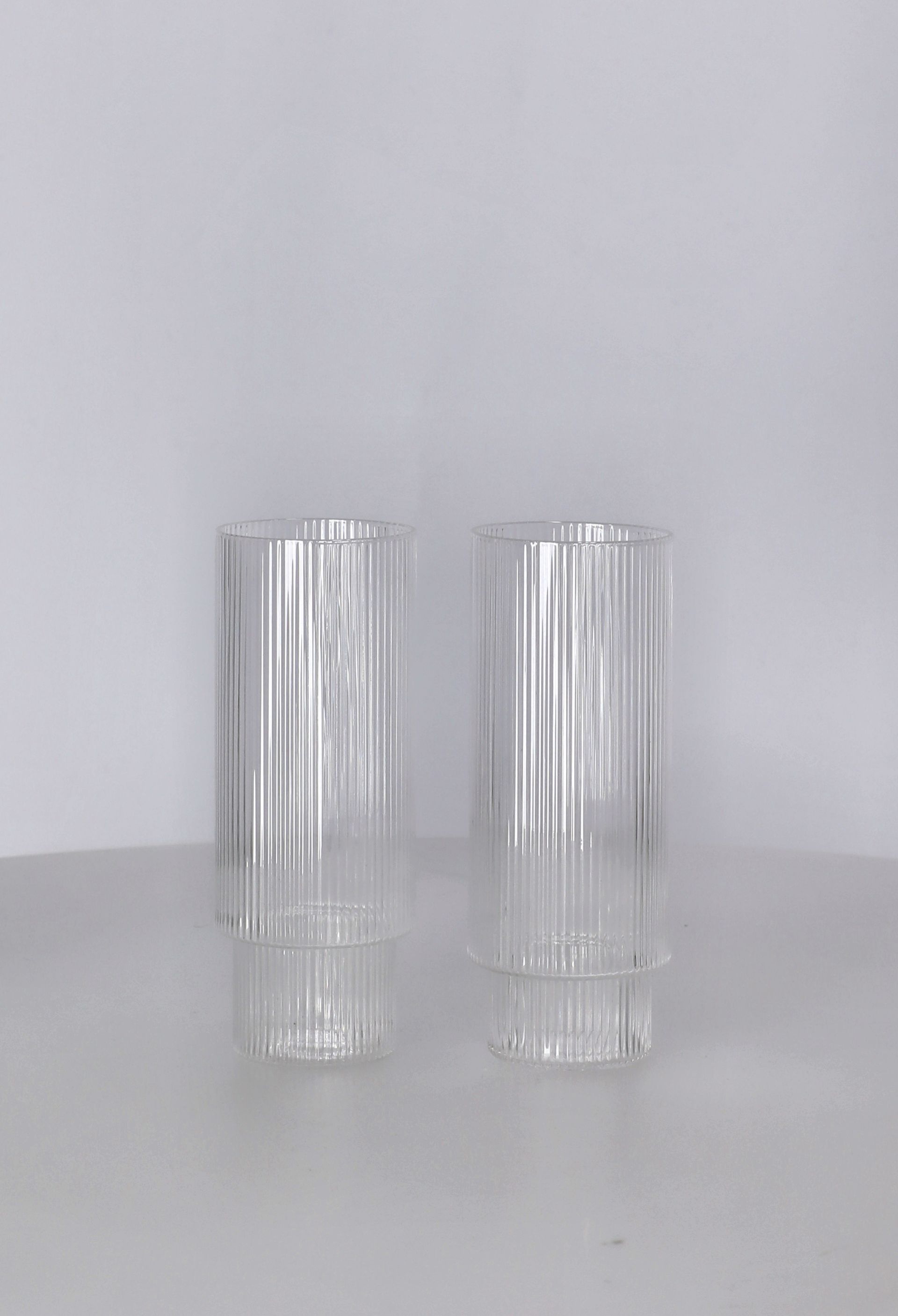 Ripple glass, long, clear | Franckly