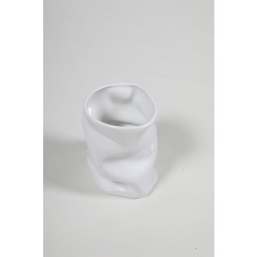 Collapse vase, 20 cm, white | Franckly