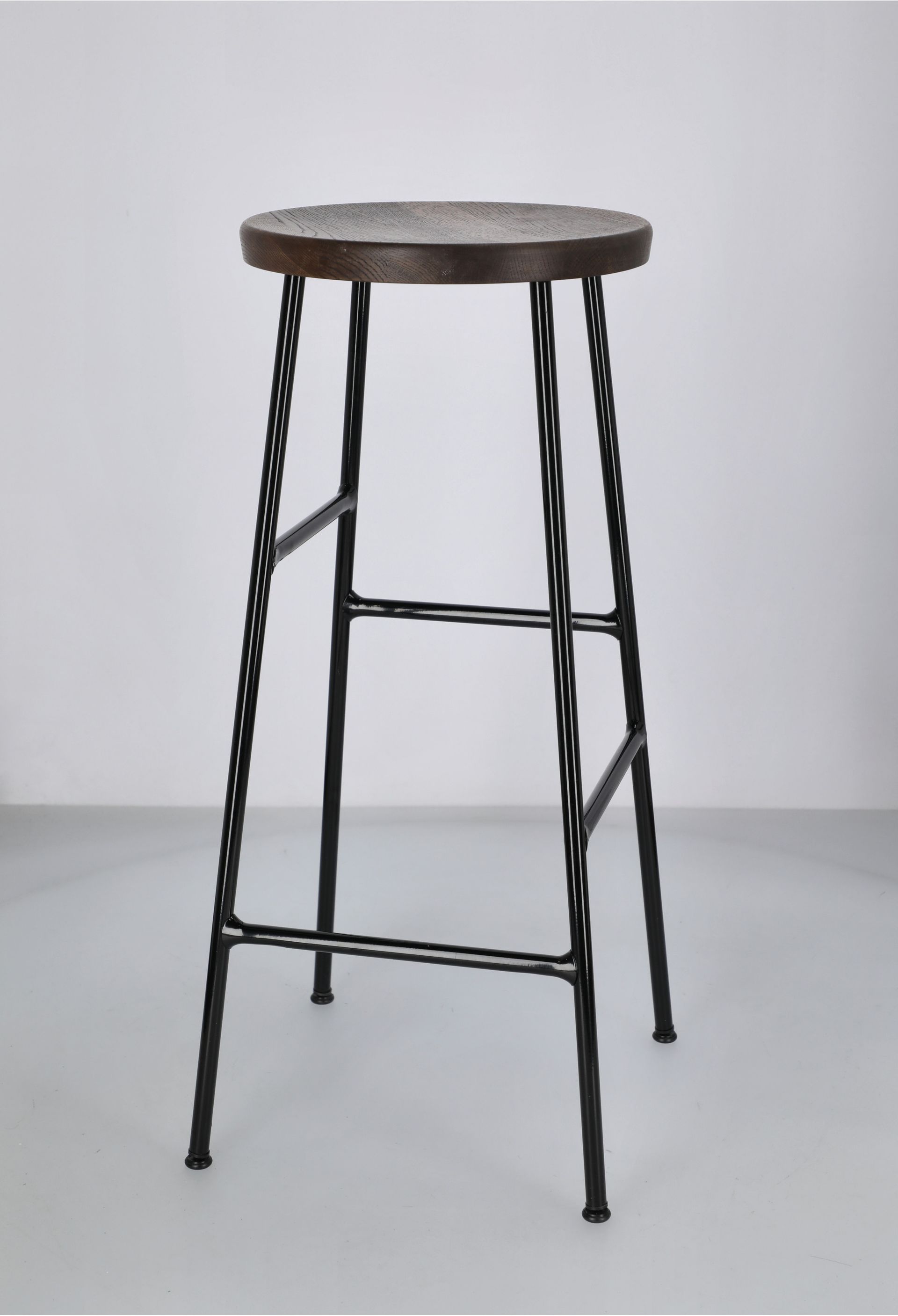 Cornet bar stool, high, black - smoked oak | Franckly